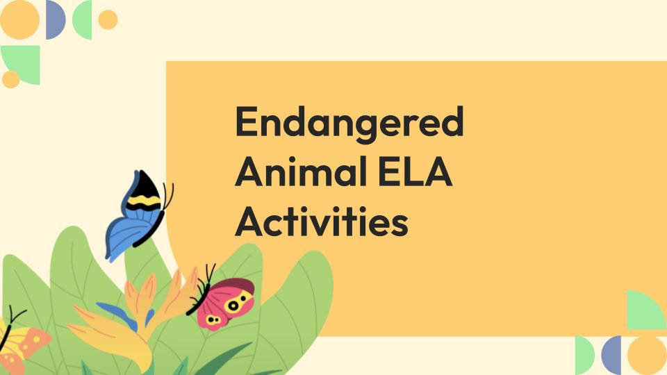 Endangered Animal Name Puzzles