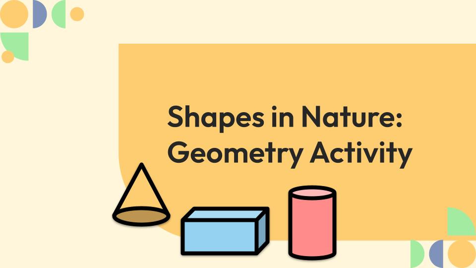 Shapes in Nature: Geometry Activity