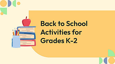 Back to School Activities for Grades K-2