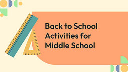 Back to School Activities for Middle School